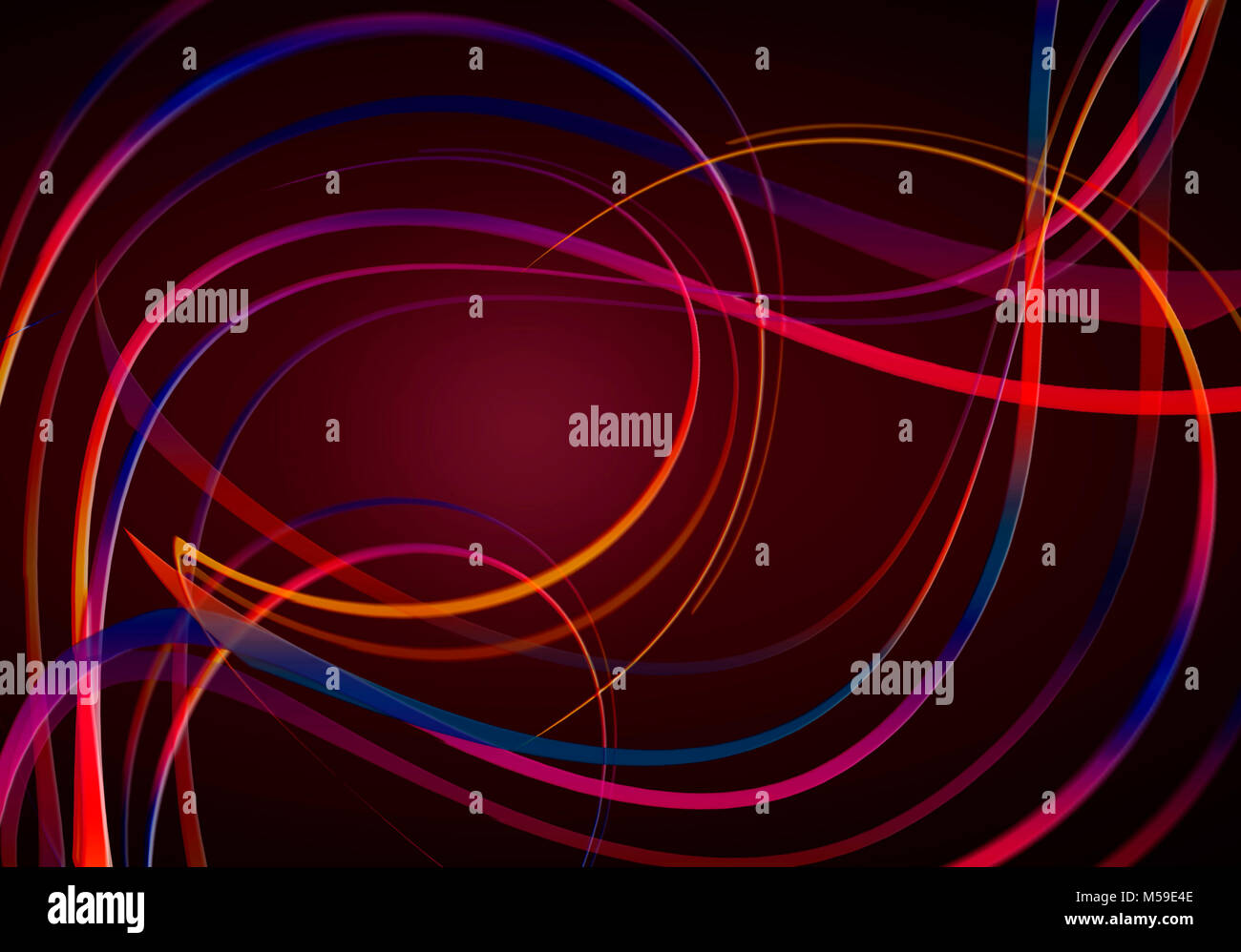 Black with a red backlighting background,covered with red-blue shades ...