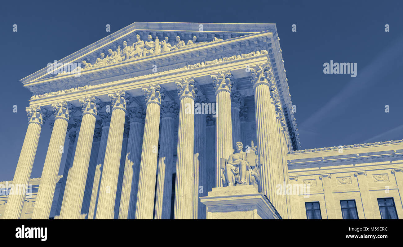 The exterior architectural designs of the United States Supreme Court ...