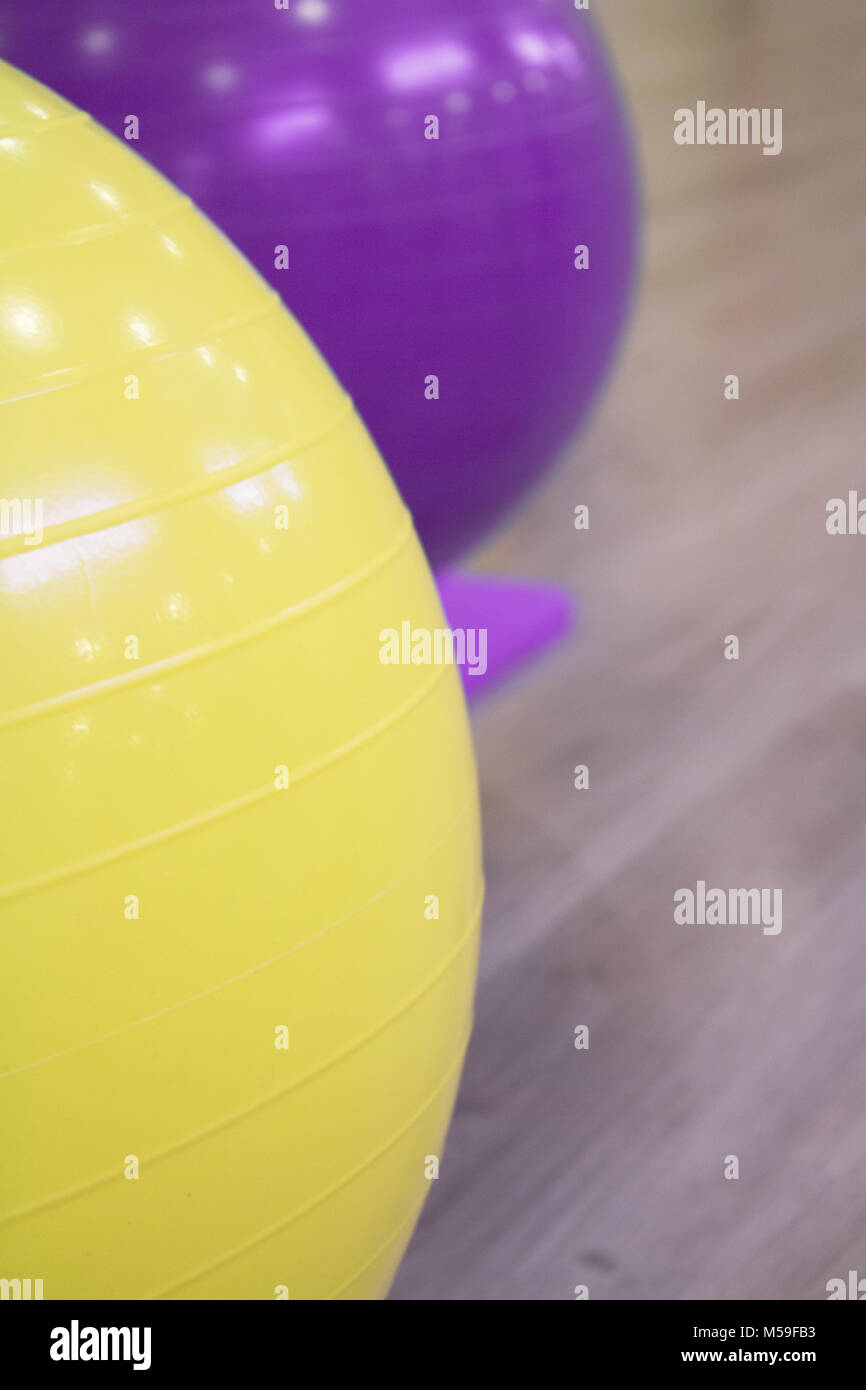 Colored balls for gymnastics and pilates classes Stock Photo - Alamy