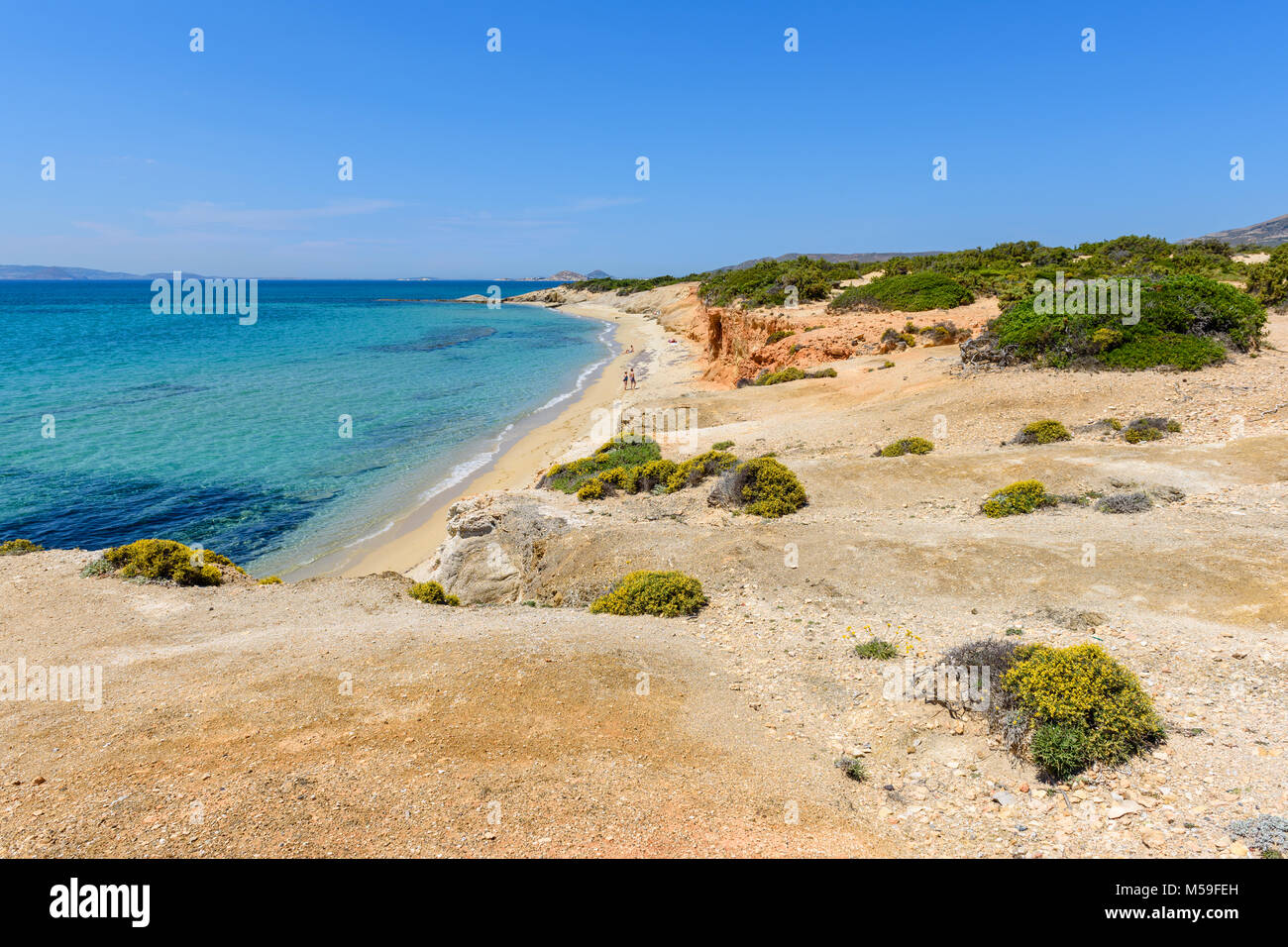 Aliko beach, one of the best beaches on the south western side of Naxos ...