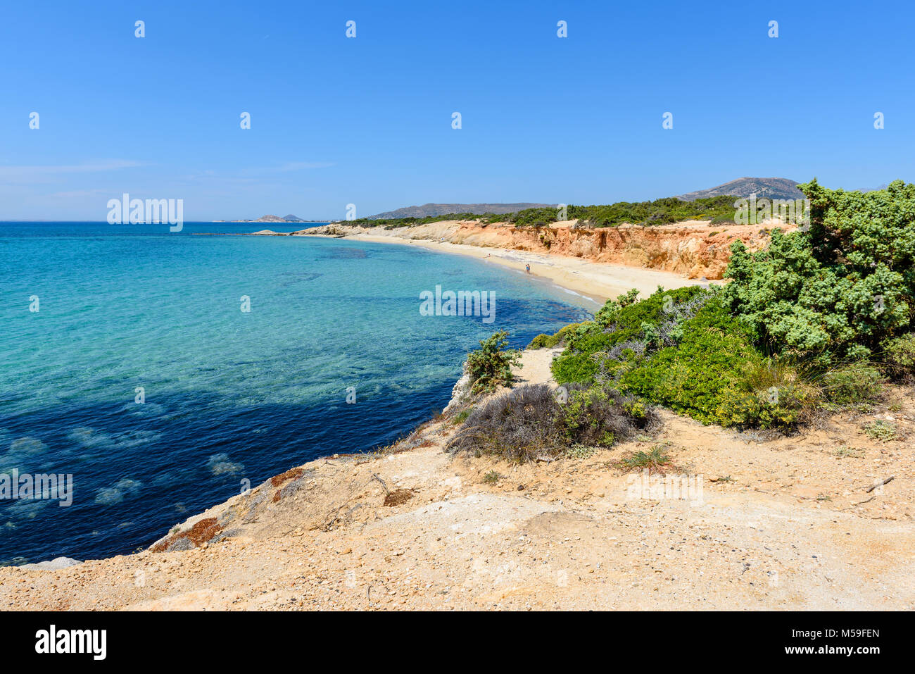 Aliko beach, one of the best beaches on the south western side of Naxos ...