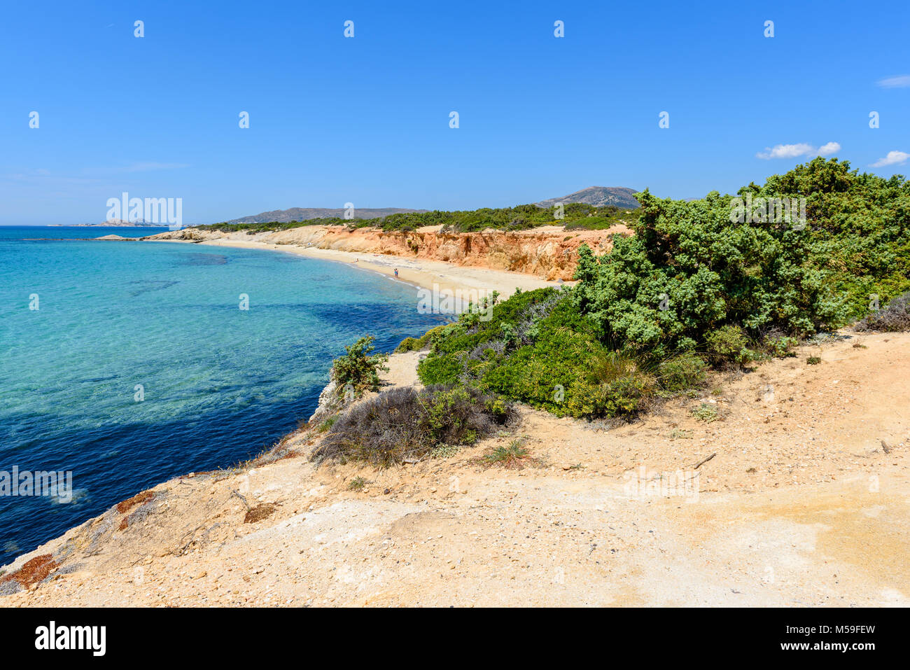 Aliko beach, one of the best beaches on the south western side of Naxos ...