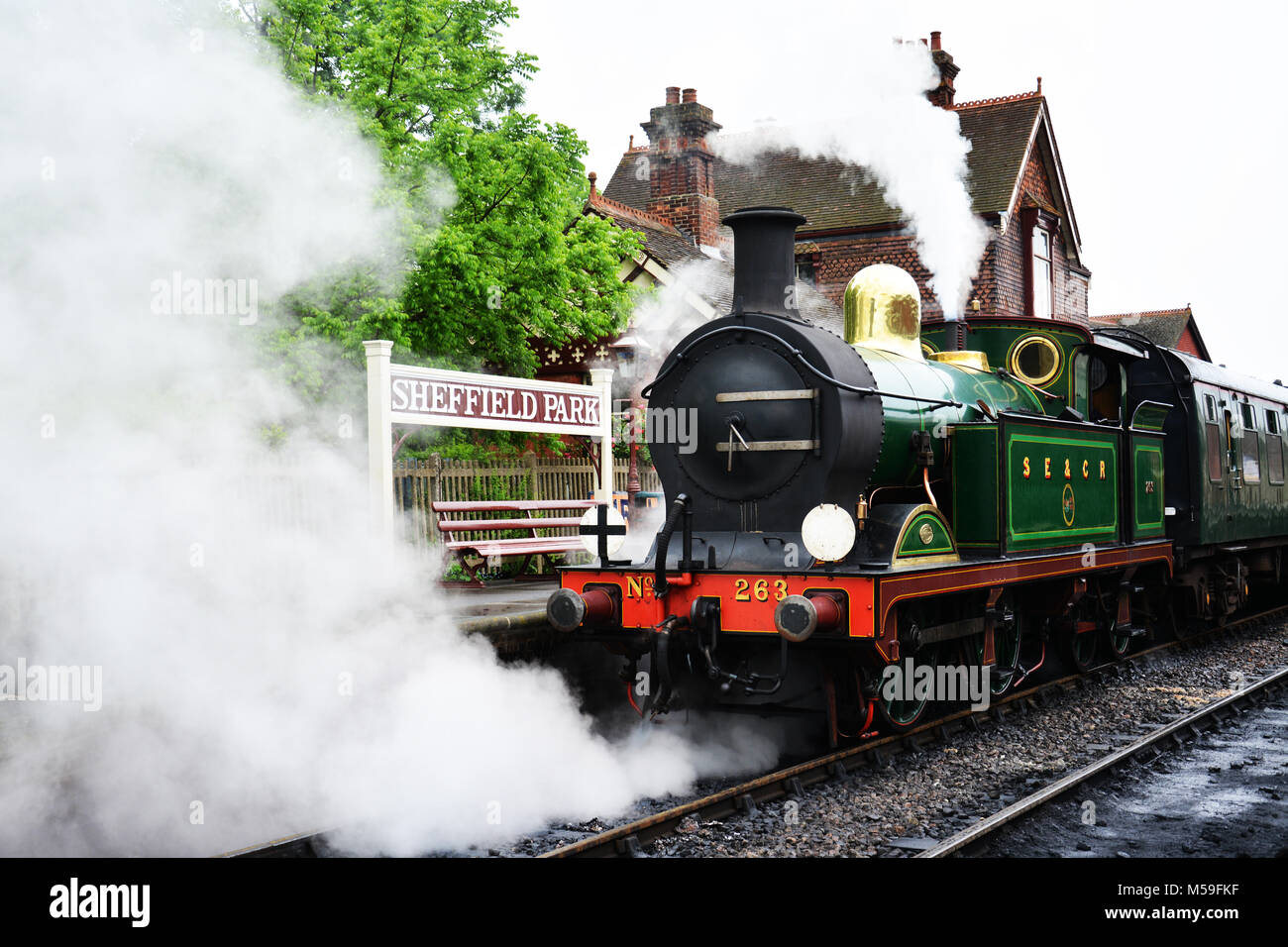 263 under steam at The Bluebell Railway - Steam train preservation in ...