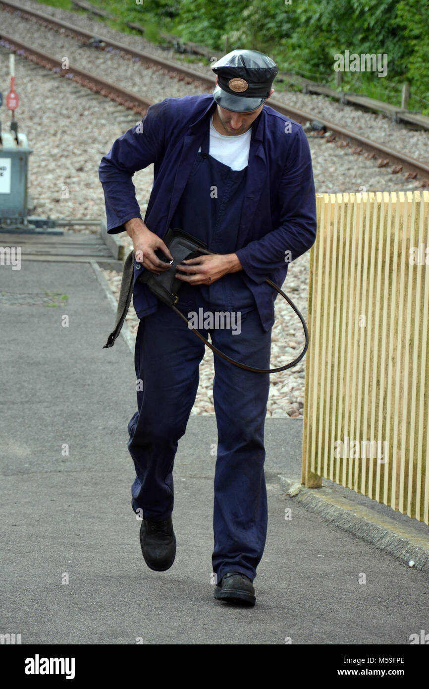 Driver with Key Token at The Bluebell Railway - Steam train ...