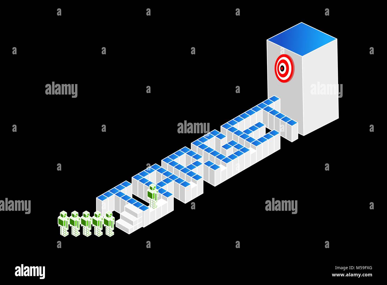 Team work target illustration Stock Vector Images - Alamy