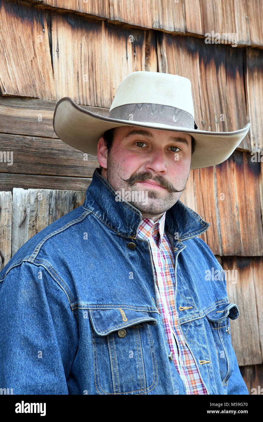 Cowboy with mustache hi-res stock photography and images - Alamy