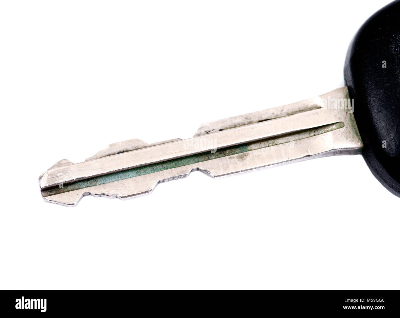 Old used car key isolated on white background Stock Photo - Alamy