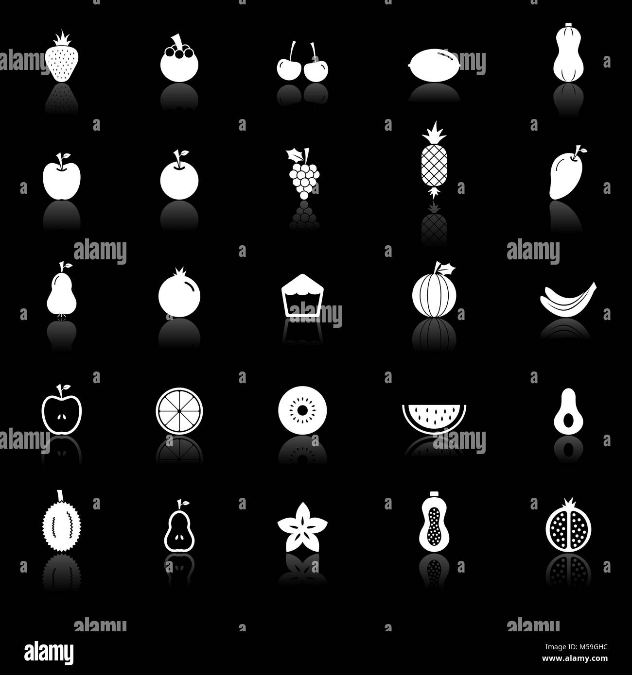 Kiwi vector on black Black and White Stock Photos & Images - Alamy