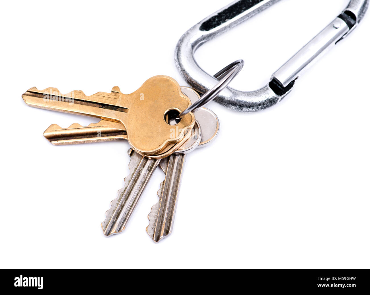 Apartment keys and key holder isolated on white background Stock Photo ...