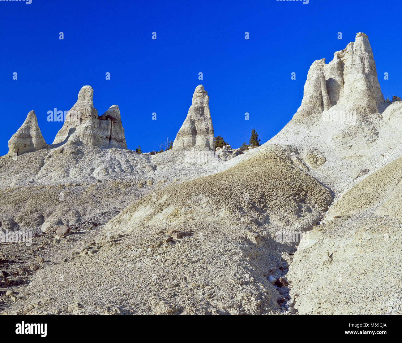 eroded pinnacles of volcanic ash and tertiary sediments in the white ...