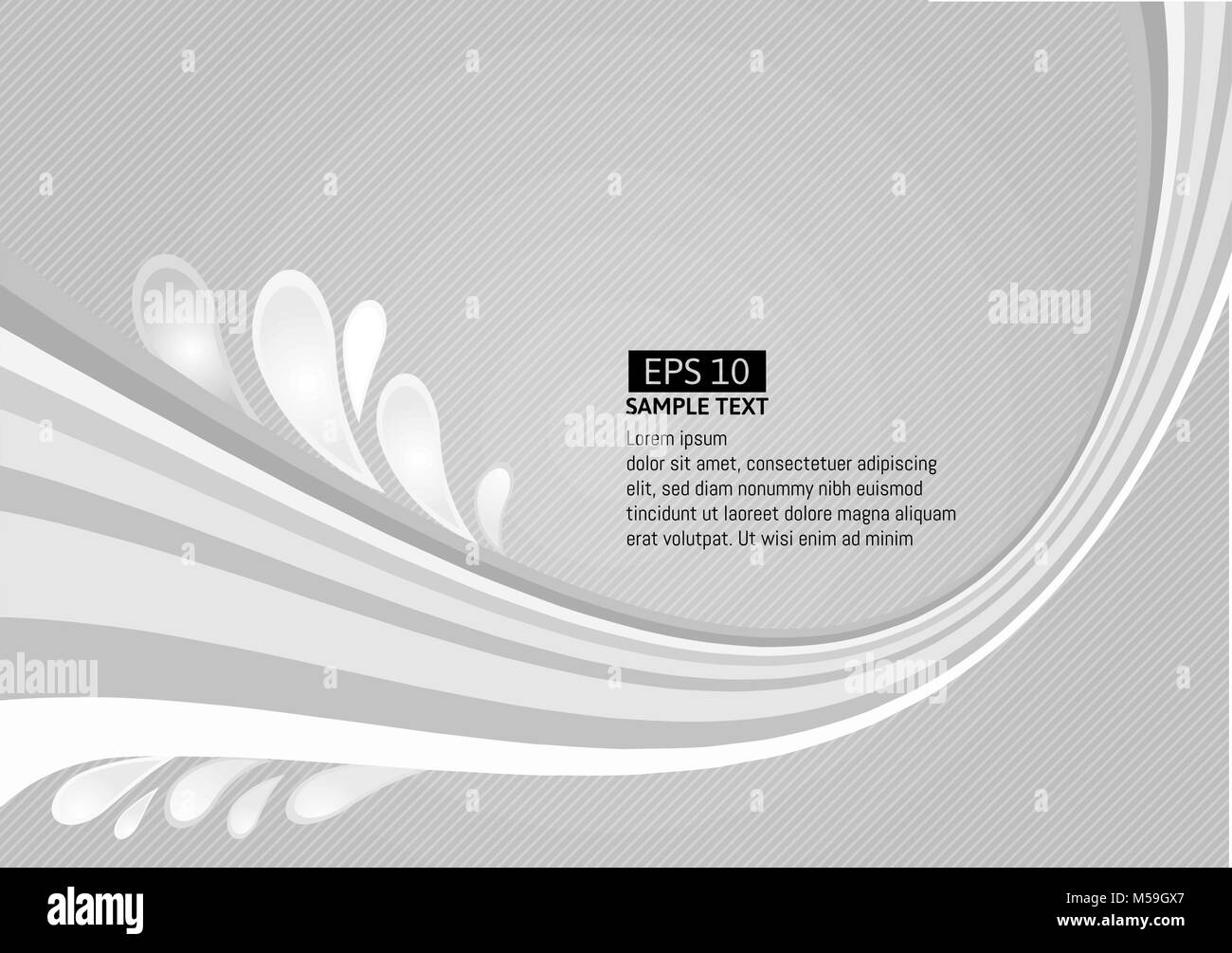 Vector gray line wave on white background Stock Vector Image & Art - Alamy