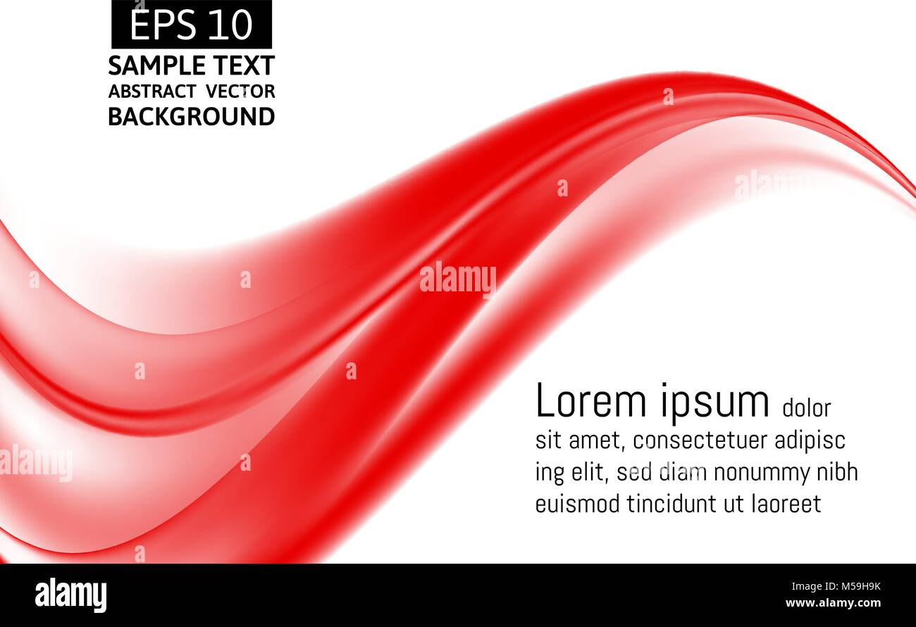 wave red transparent abstract vector background Stock Vector Image ...