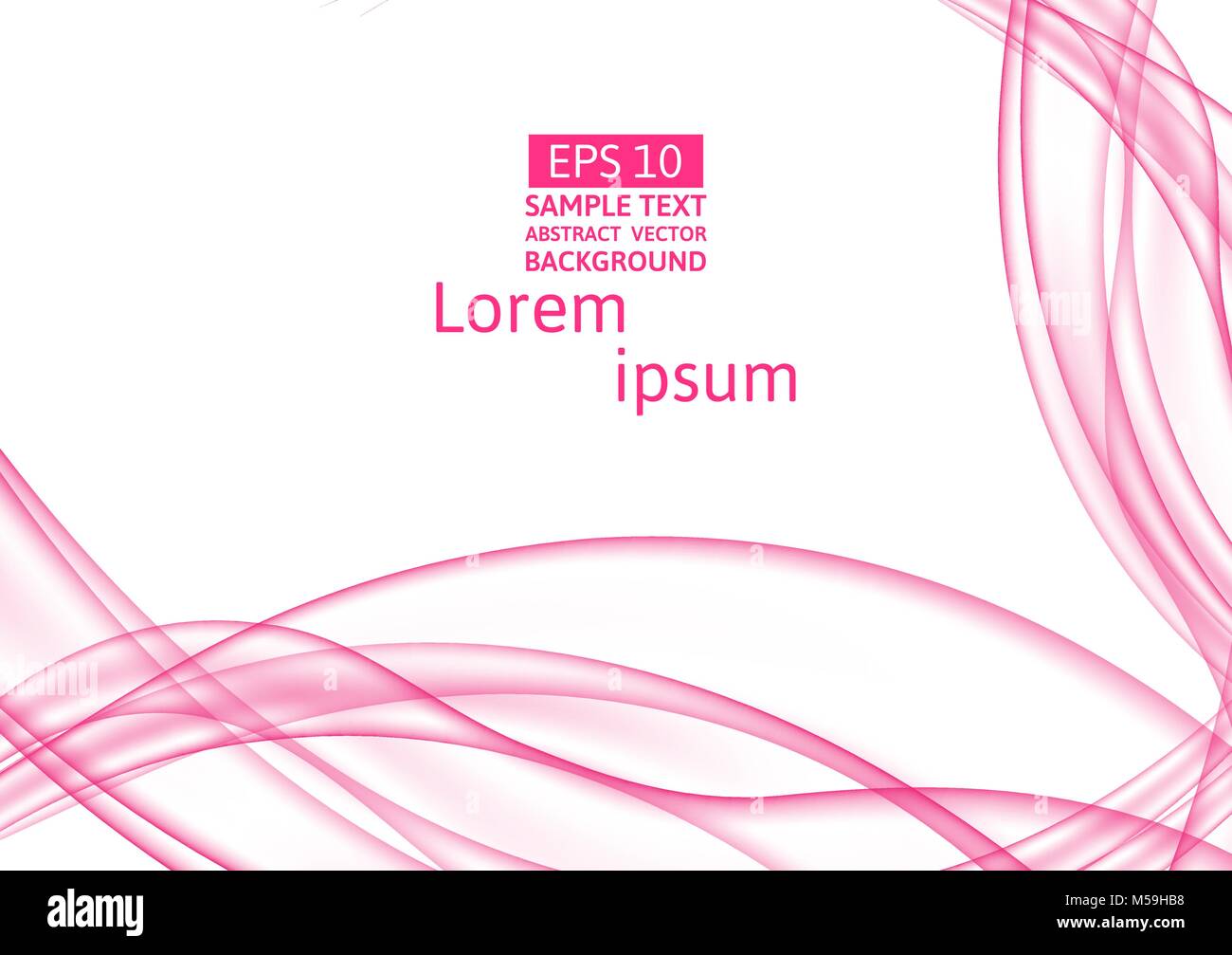 Pink lines wave transparent abstract vector background Stock Vector ...