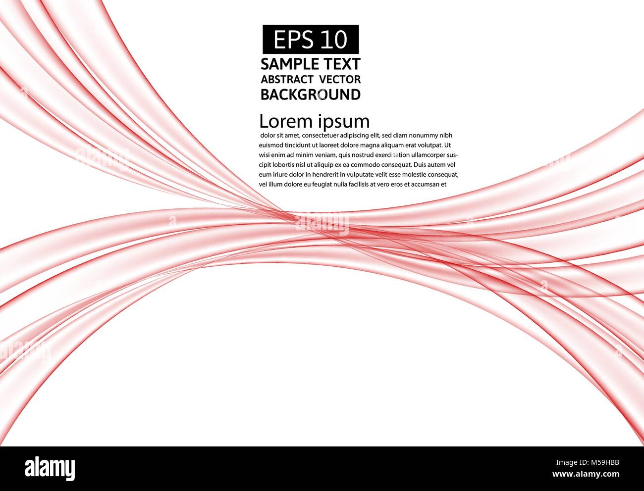 Red lines wave transparent abstract vector background Stock Vector ...