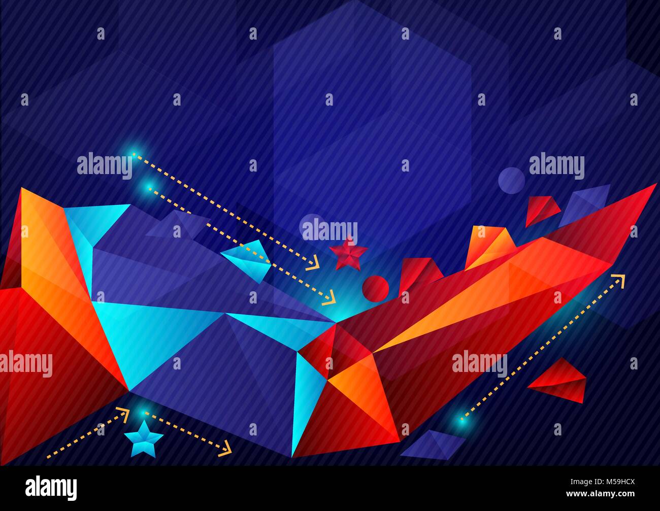 Colorful geometric abstract vector background with copy space Stock ...