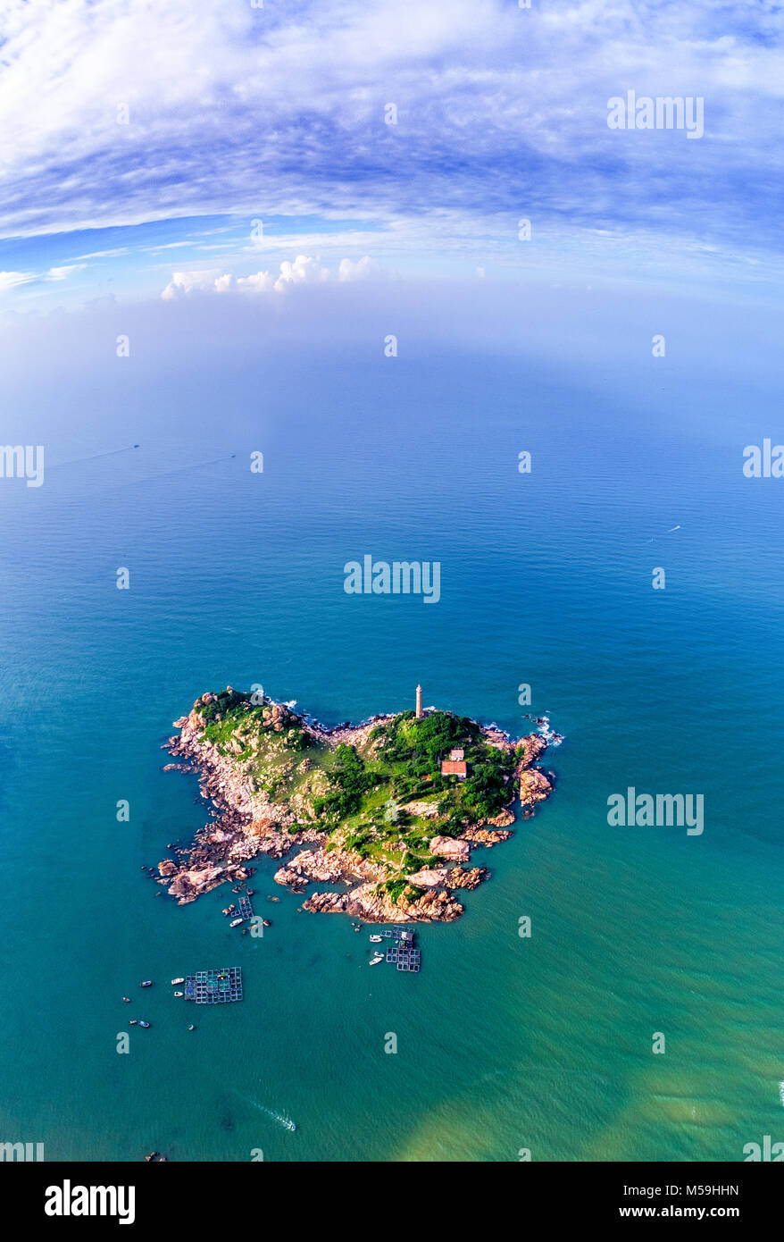 Royalty high quality free stock image aerial view of Ke Ga lighthouse ...