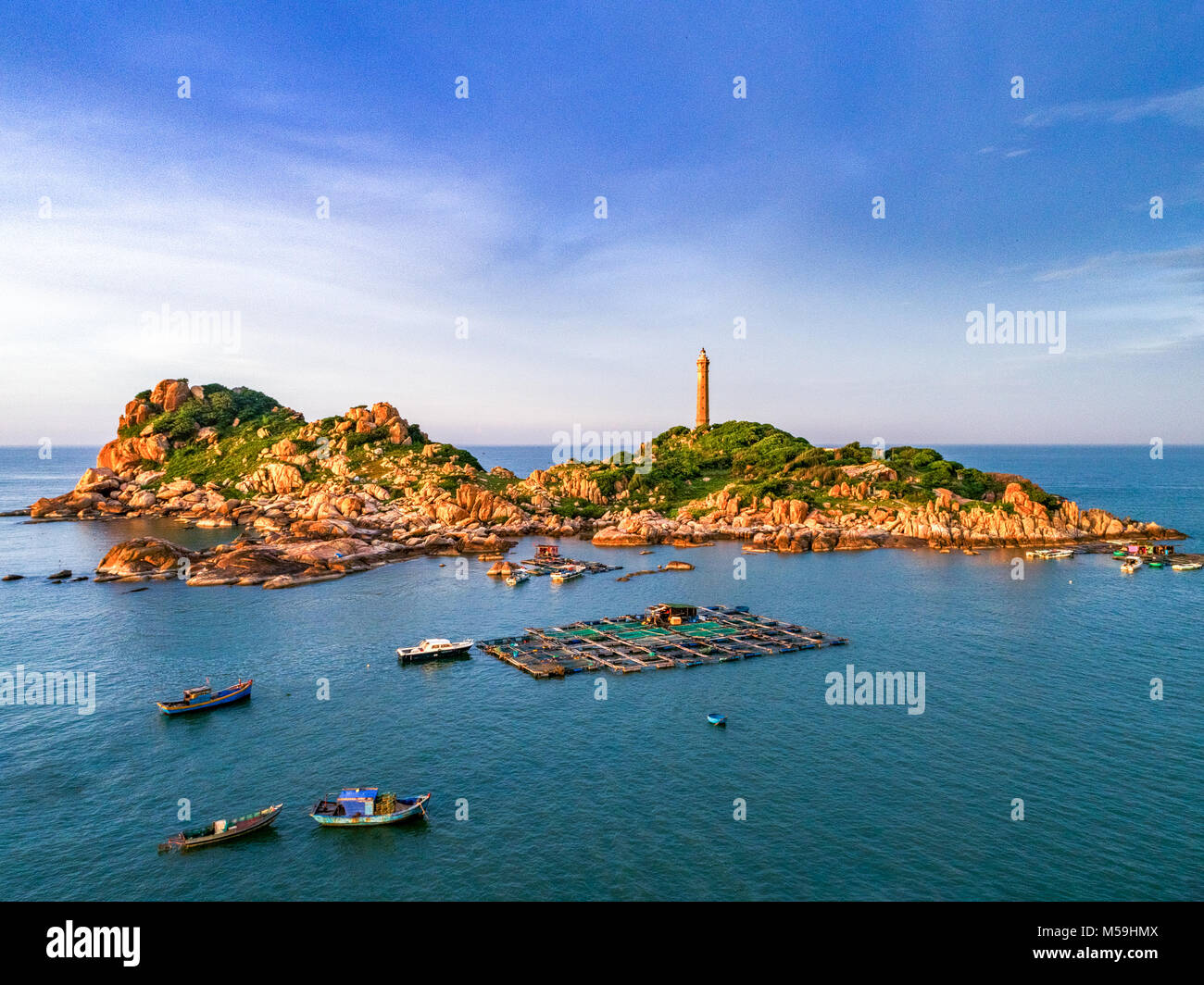 Royalty high quality free stock image aerial view of Ke Ga lighthouse ...