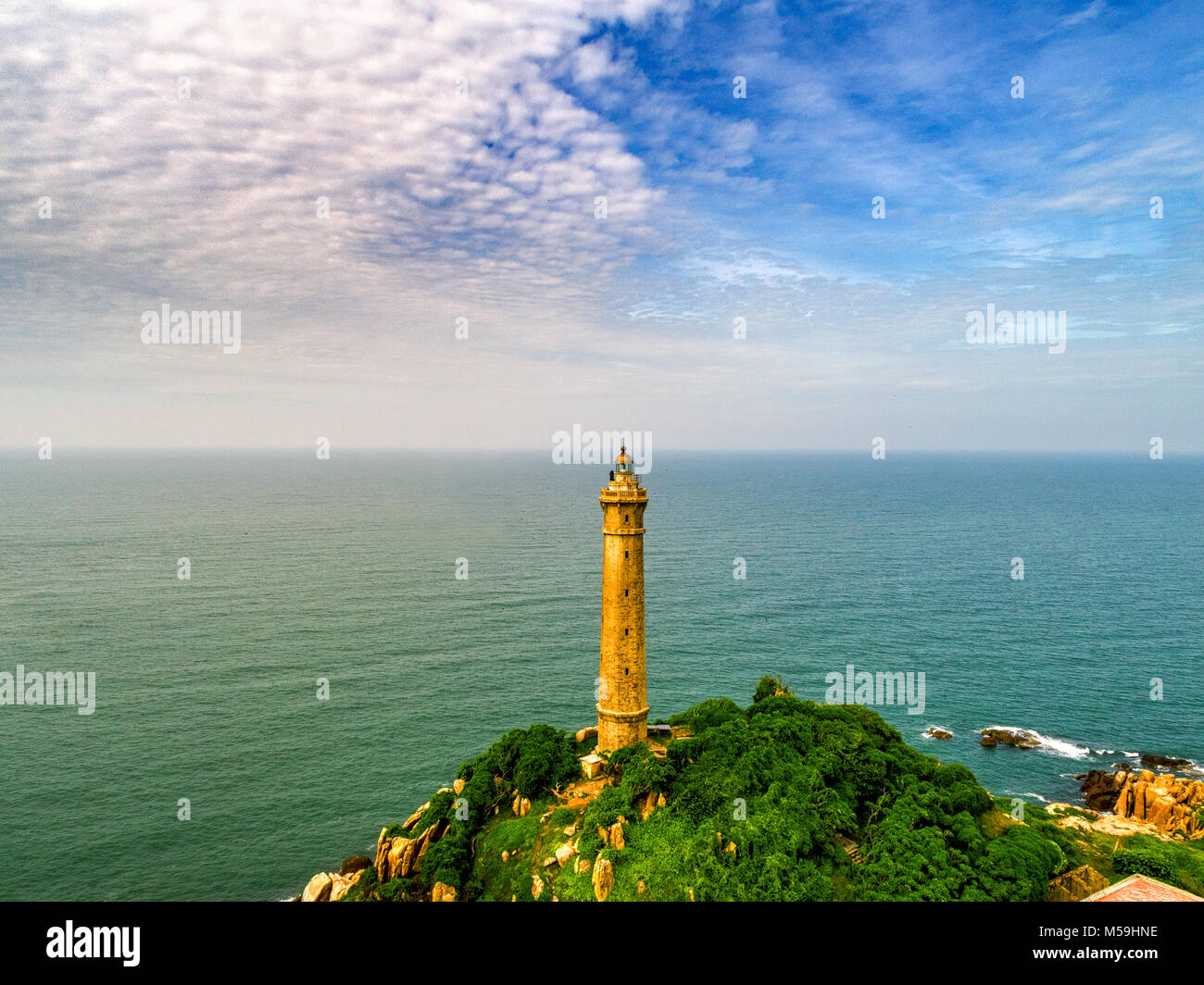 Royalty high quality free stock image aerial view of Ke Ga lighthouse ...