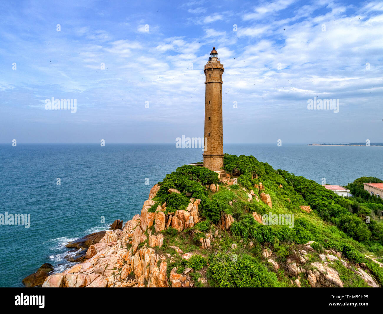 Royalty high quality free stock image aerial view of Ke Ga lighthouse ...