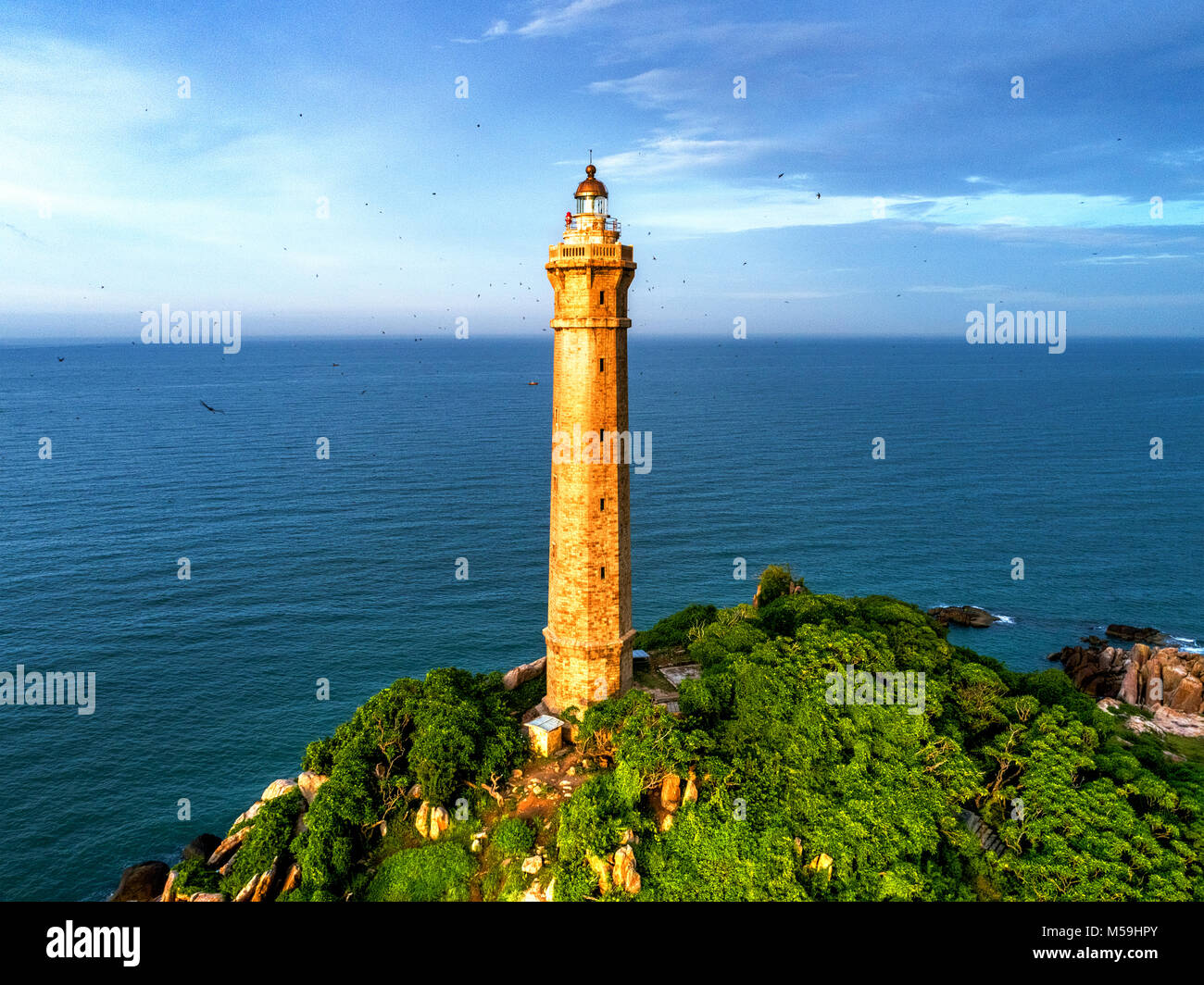 Royalty high quality free stock image aerial view of Ke Ga lighthouse ...