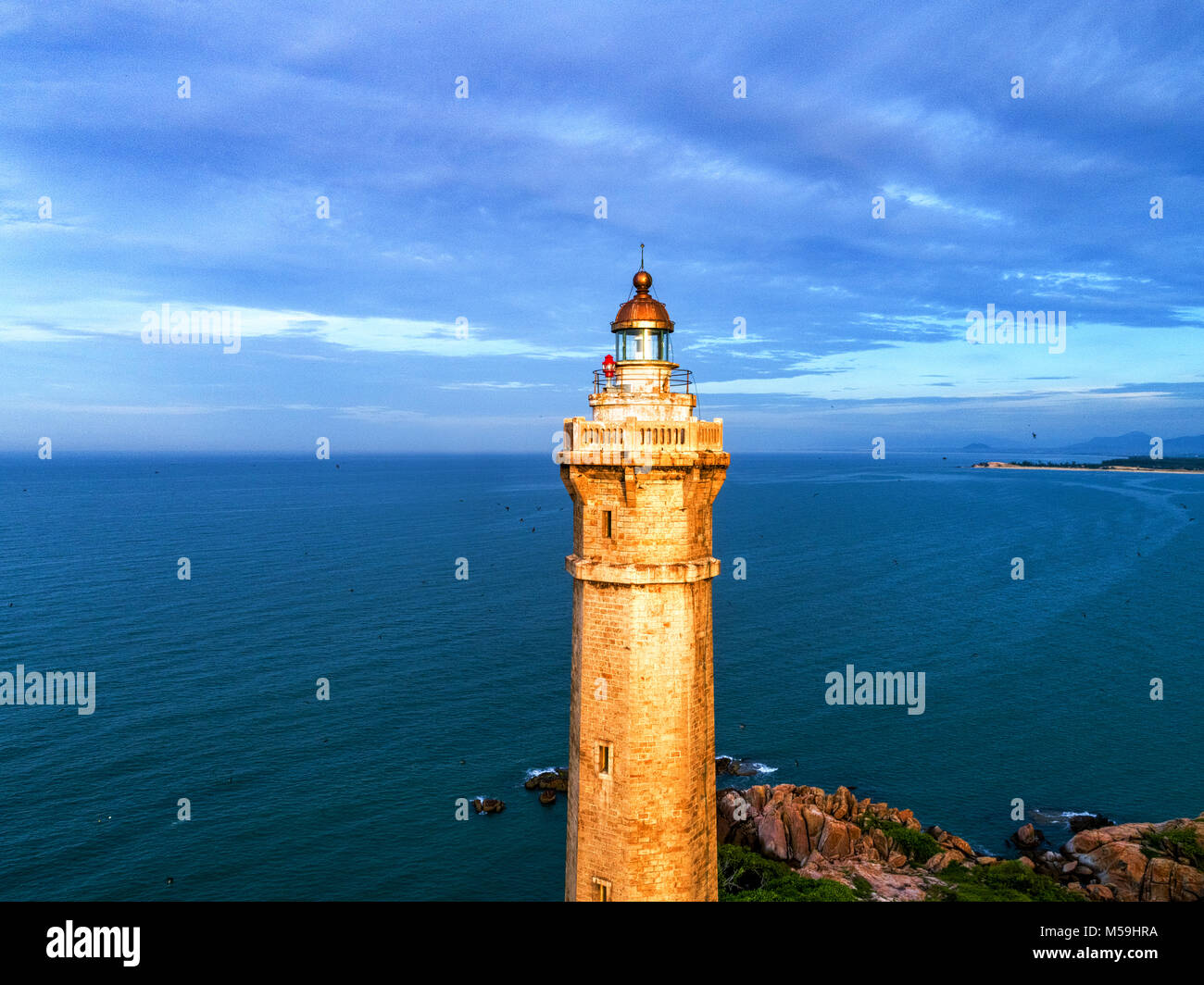 Royalty high quality free stock image aerial view of Ke Ga lighthouse ...