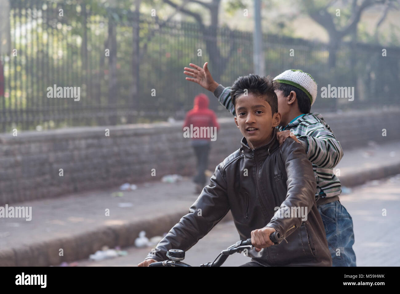 An early morning scene of old delhi, India Stock Photo - Alamy
