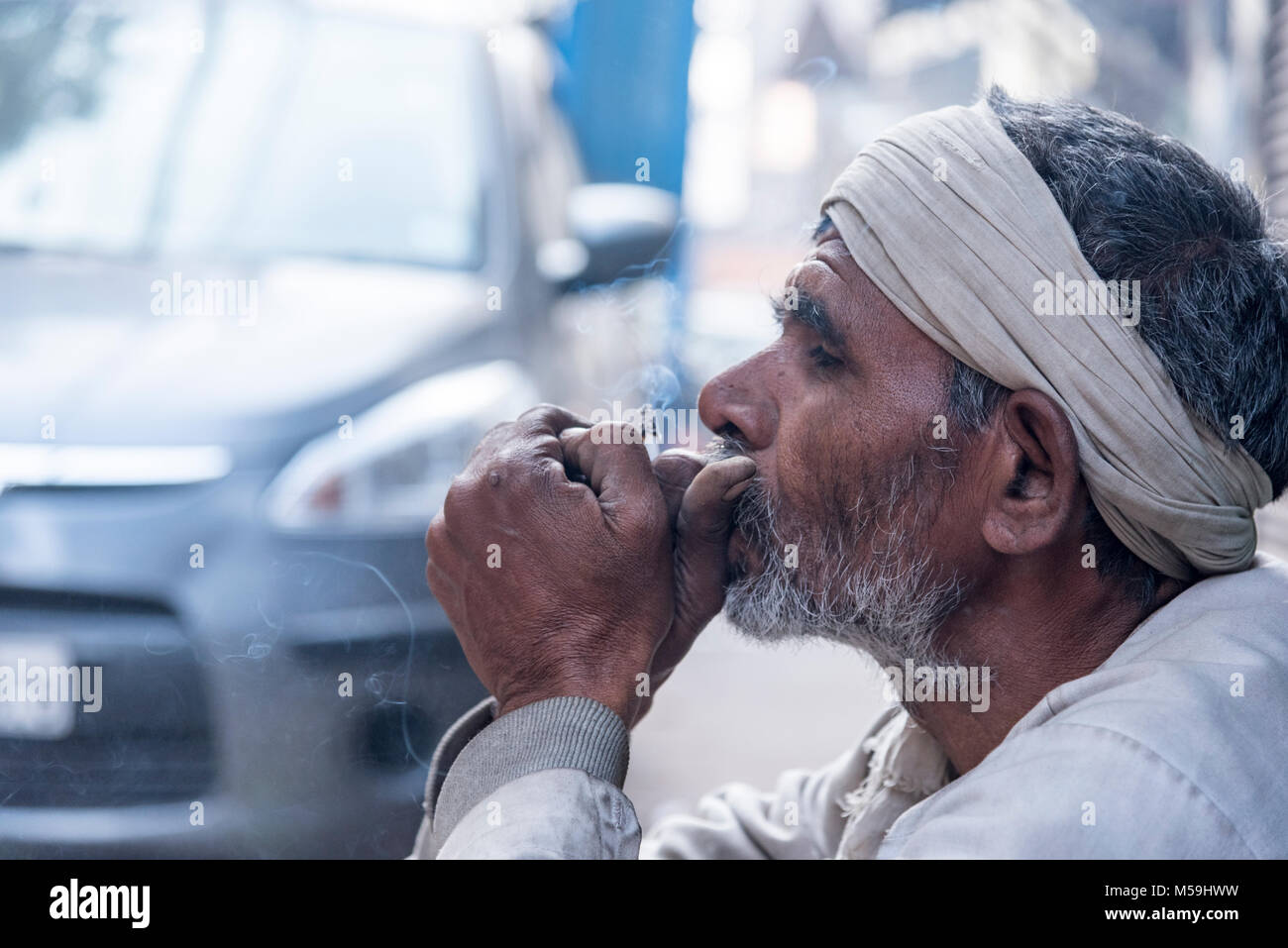 An early morning scene of old delhi, India Stock Photo - Alamy