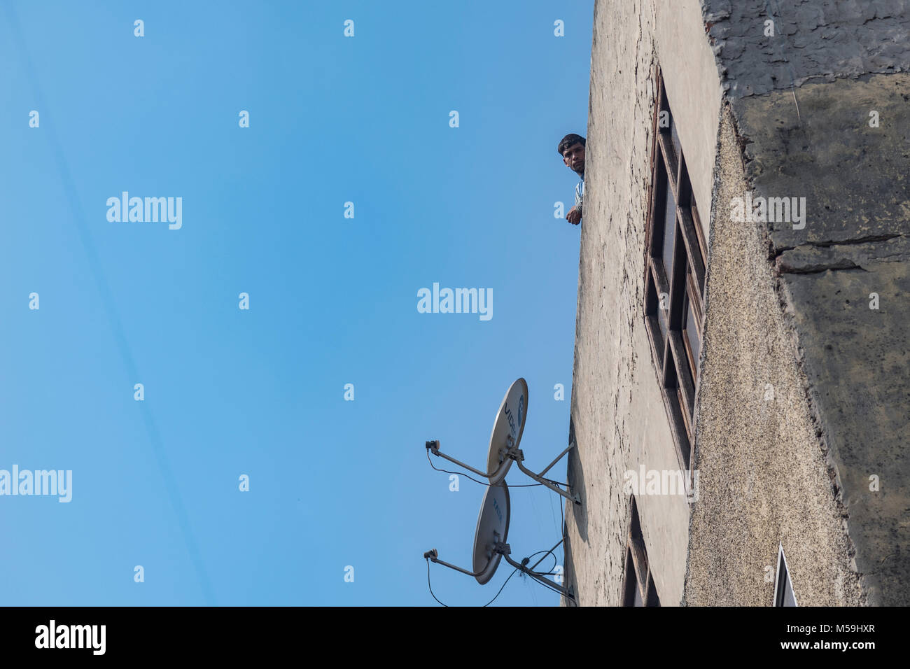 An early morning scene of old delhi, India Stock Photo - Alamy