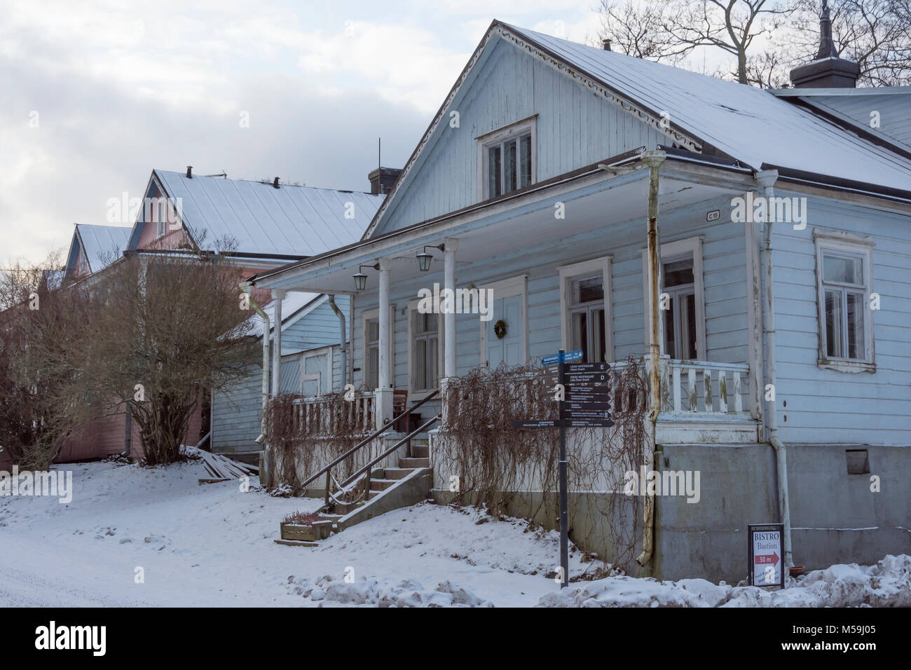 Russian quarter on Suomenlinna fortress island in Helsinki Finland ...