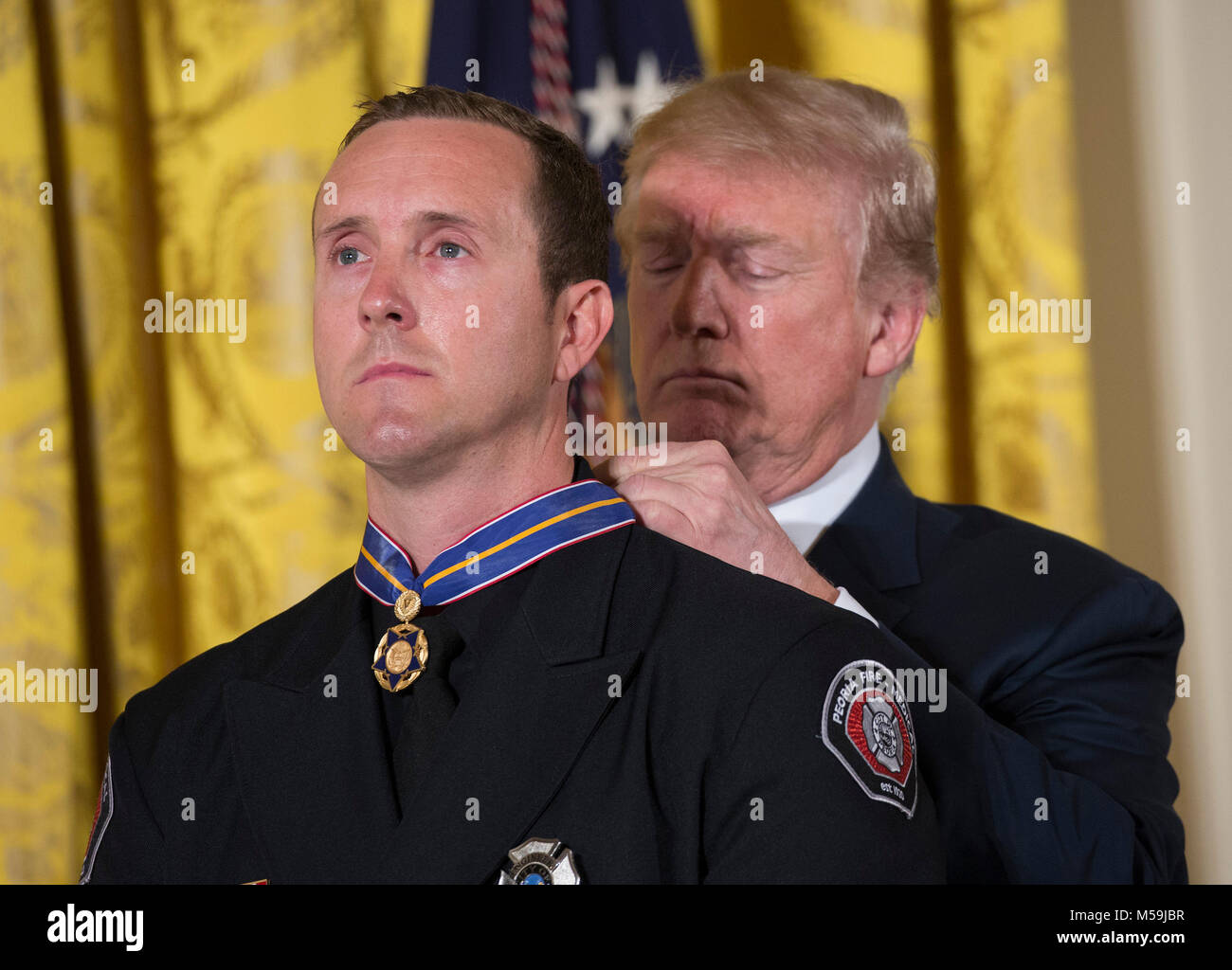 United States President Donald J. Trump presents the Public Safety ...