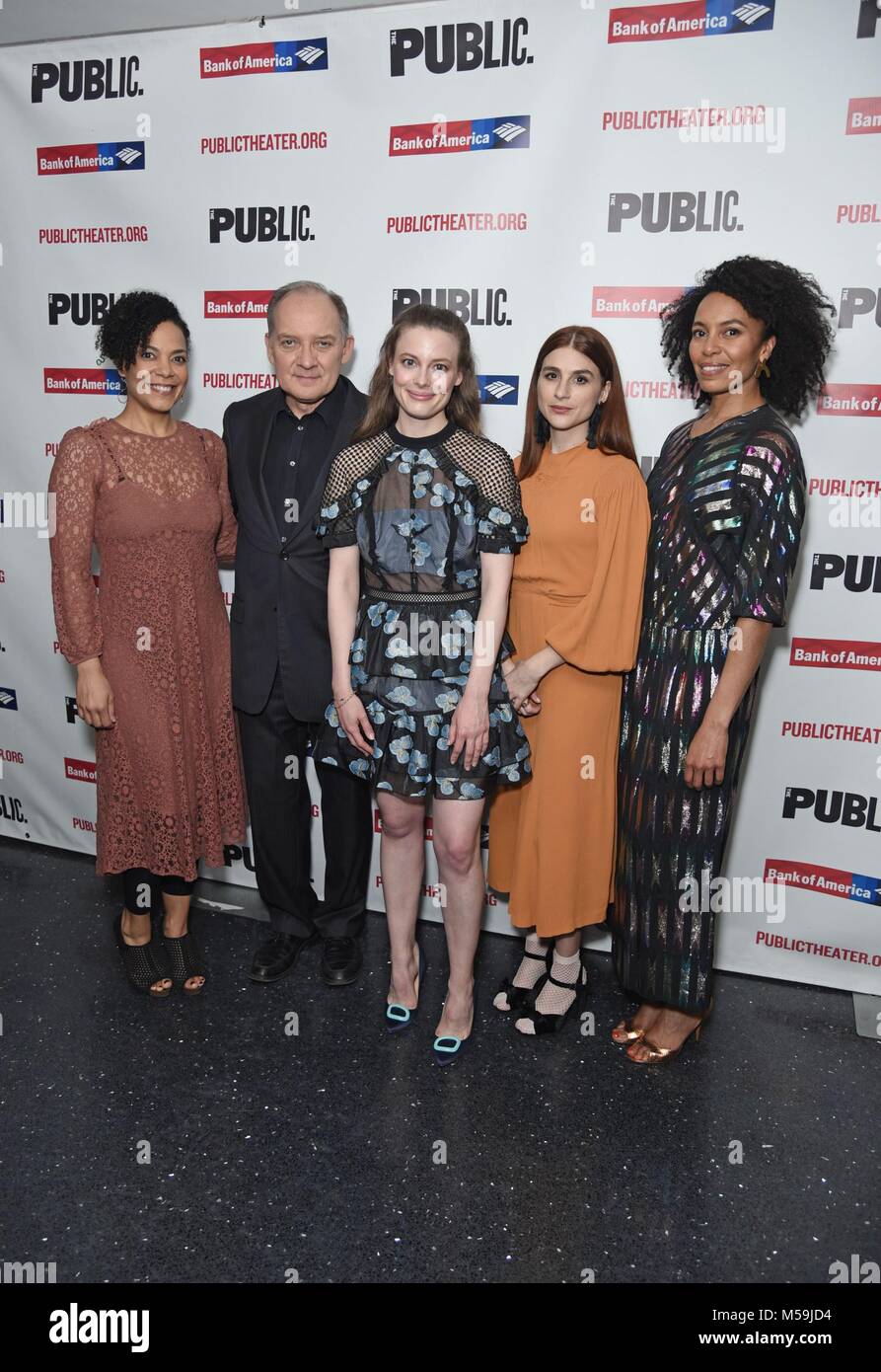 New York, NY, USA. 20th Feb, 2018. Rachel Leslie, Zach Grenier, Gillian ...