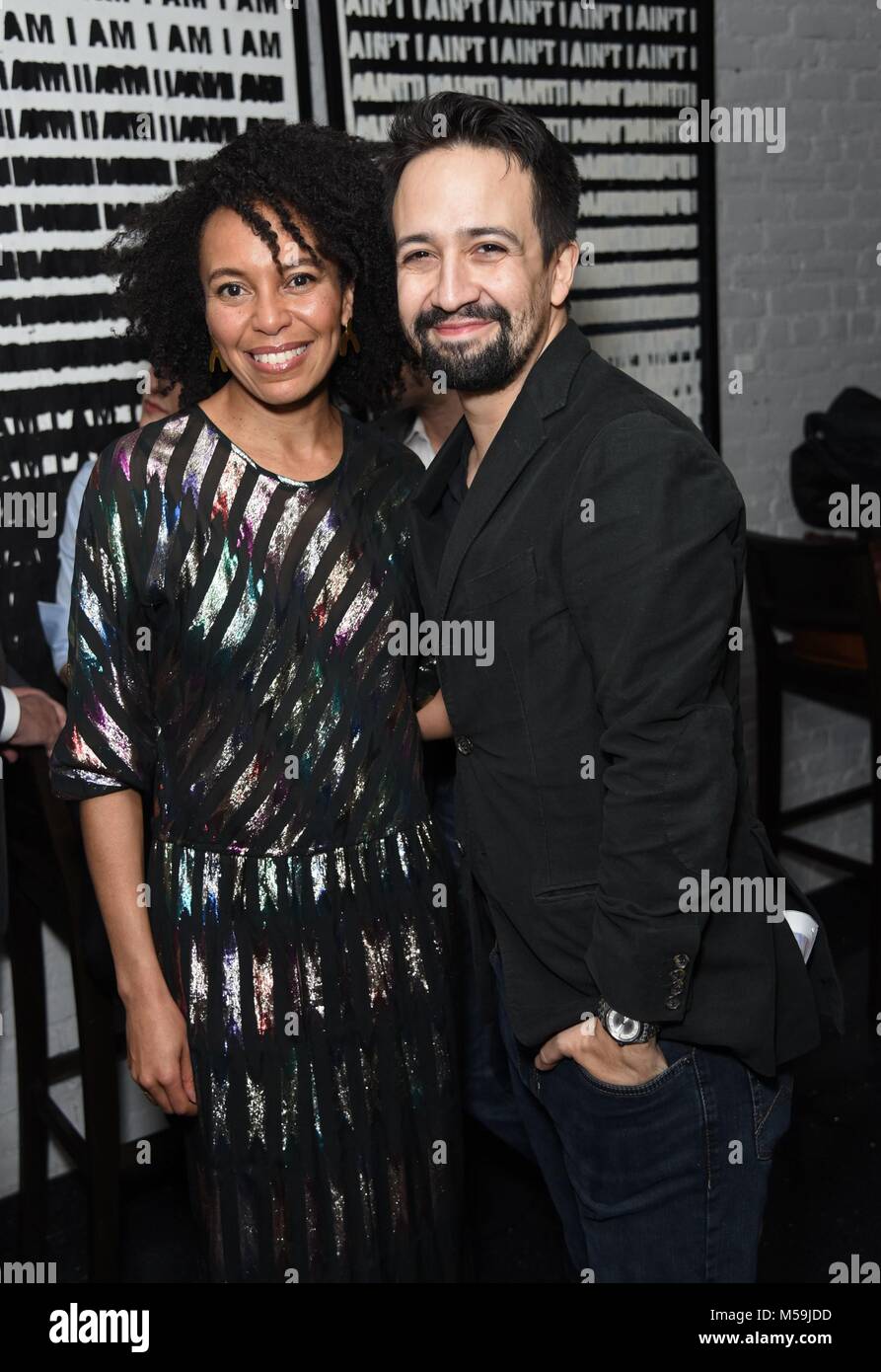 New York, NY, USA. 20th Feb, 2018. Eisa Davis, Lin-Manuel Miranda at ...