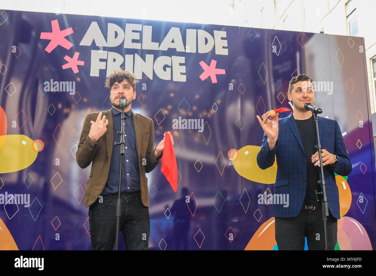 Adelaide Australia. 21st February 2018. British Magicians Kane & Abel ...