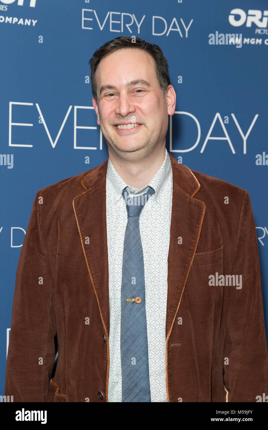 New York, USA. 20th Feb, 2018. David Levithan attends Every Day special ...