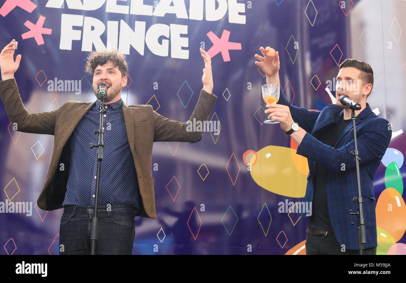 Adelaide Australia. 21st February 2018. British Magicians Kane & Abel ...