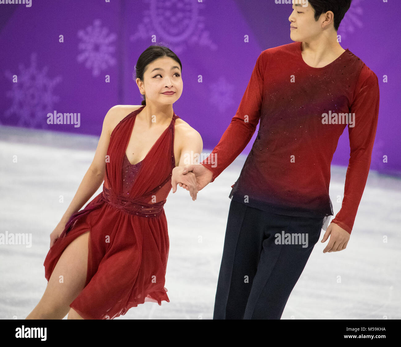 Gangneung, South Korea. 20th Feb, 2018. Bronze medal winners MAIA SHIBUTANI Alex and ALEX ...