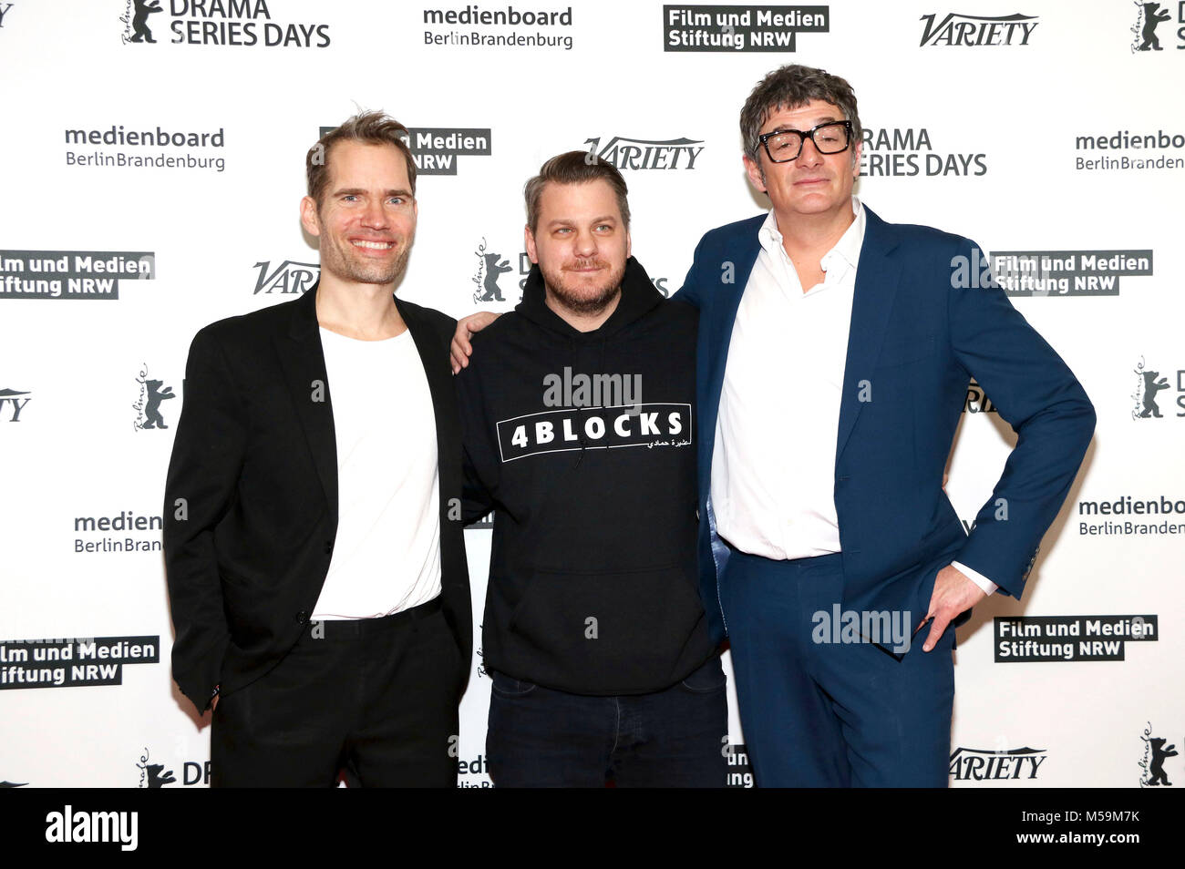Christian Zübert, Marvin Kren and John Lueftner attending the 'Upcoming ...