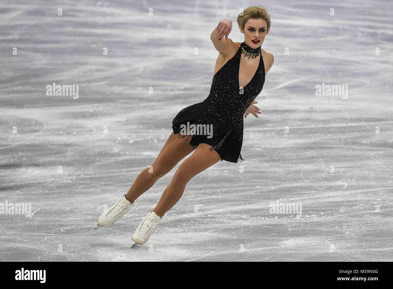 Pyeongchang, Korea. 21st Feb, 2018. Larkyn Austman of Canada competing ...
