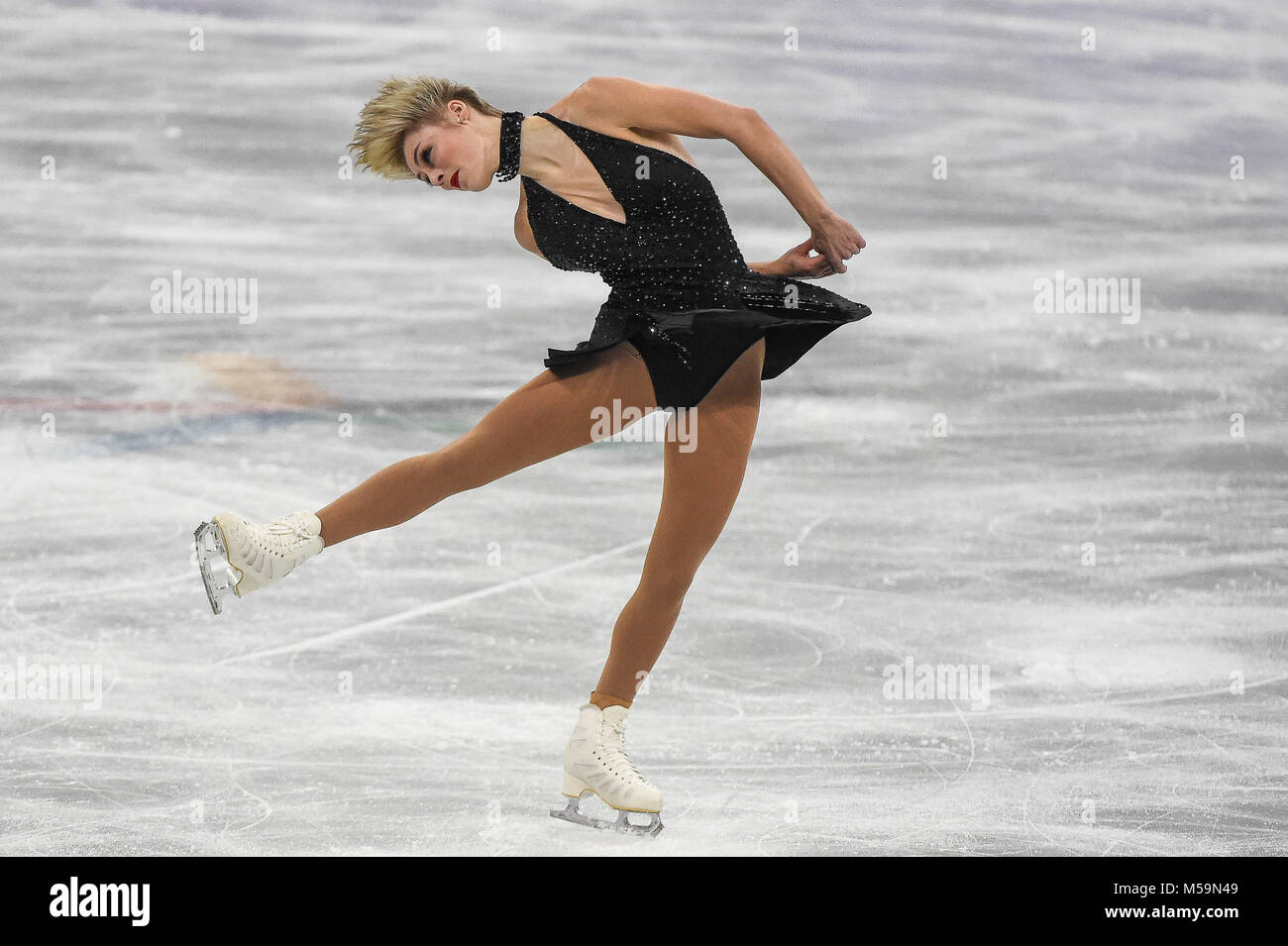 Pyeongchang, Korea. 21st Feb, 2018. Larkyn Austman of Canada competing ...