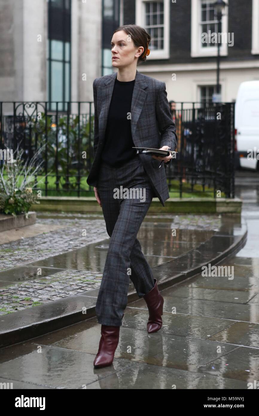 London, Grossbritannien. 19th Feb, 2018. Jo Ellison, Fashion Editor at ...