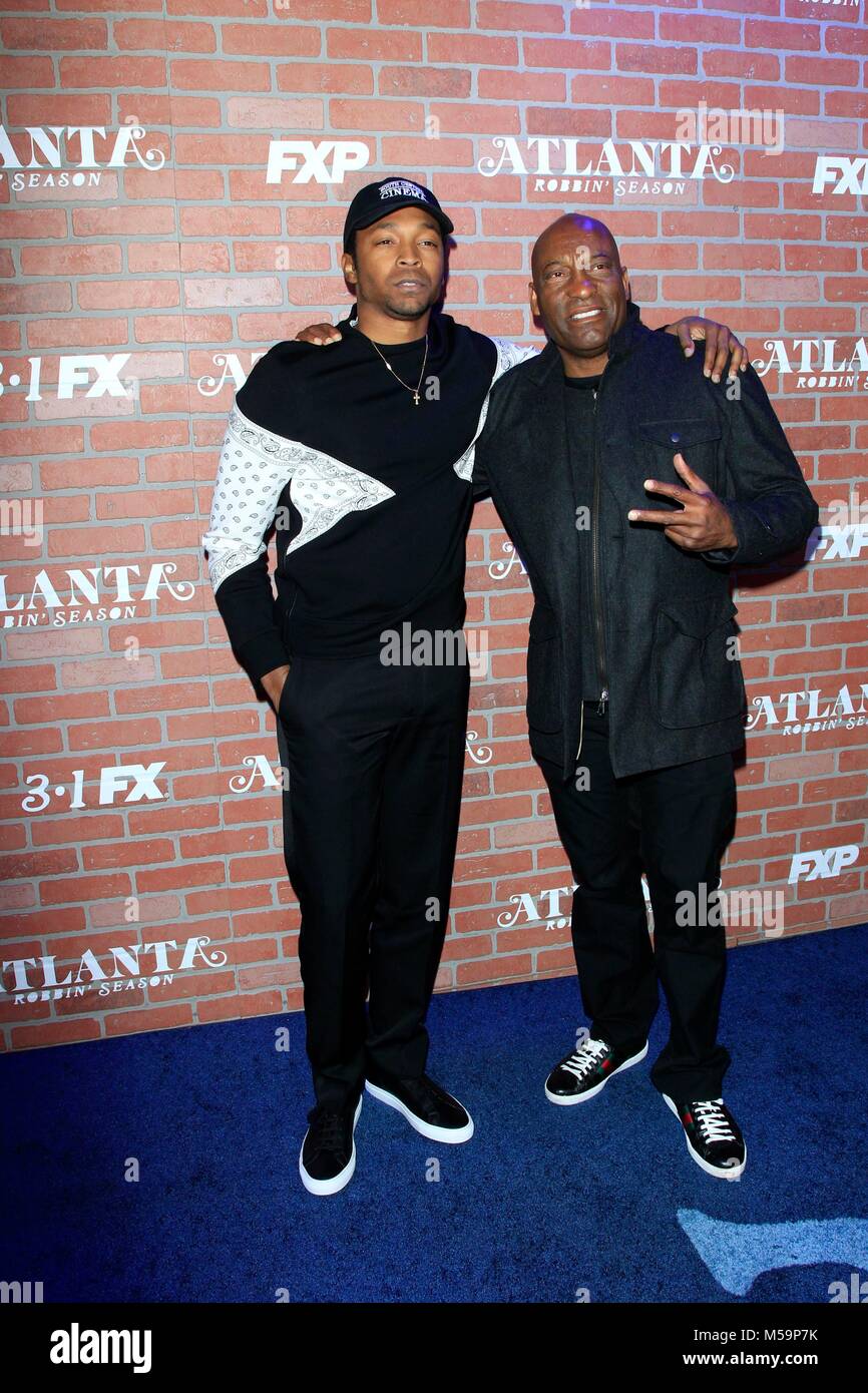 Los Angeles, CA, USA. 19th Feb, 2018. Malcolm Mays, John Singleton at ...