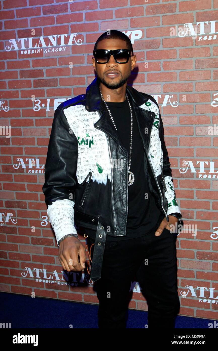 Los Angeles, CA, USA. 19th Feb, 2018. Usher at arrivals for ATLANTA ...