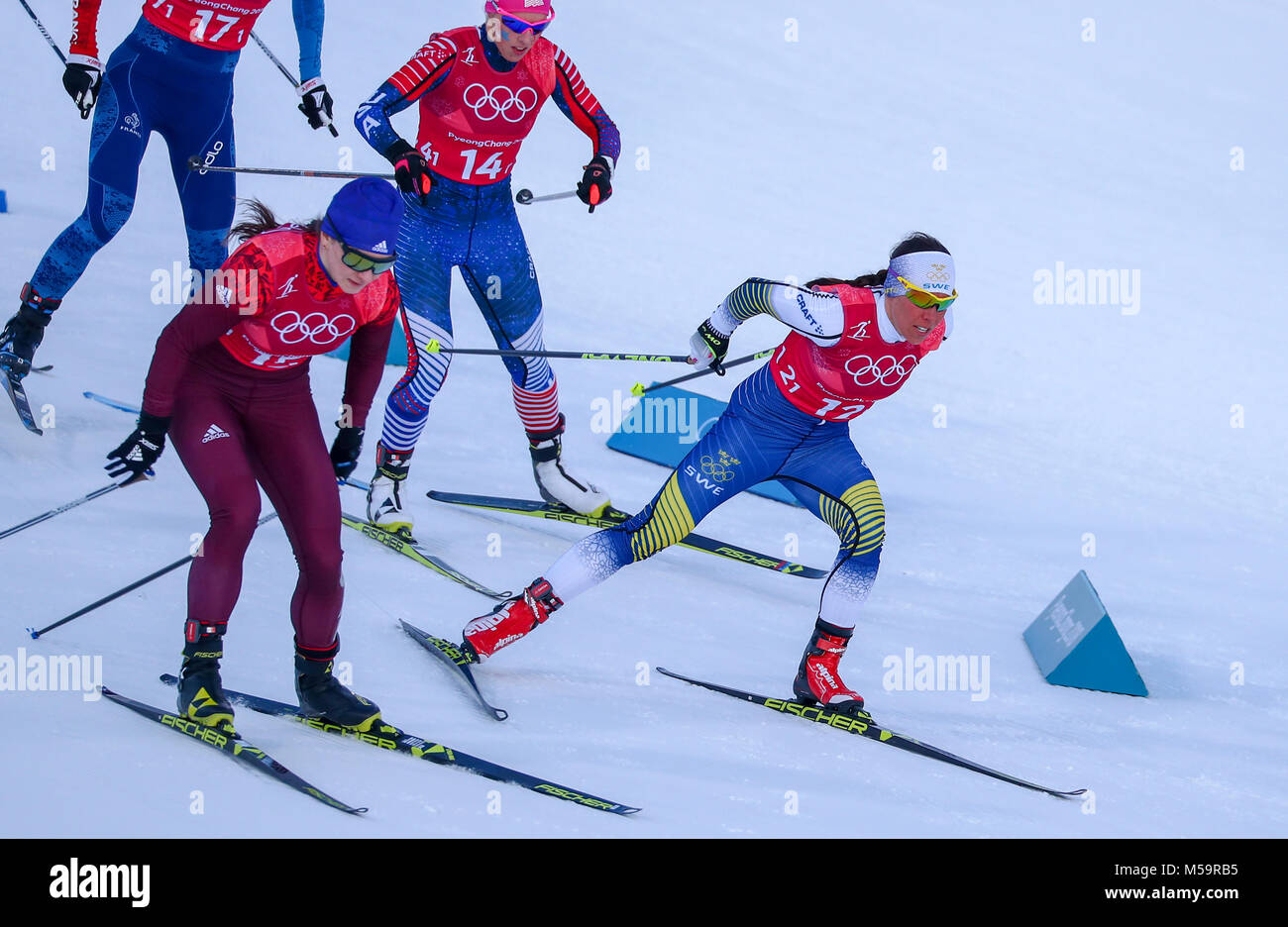 Pyeongchang, South Korea. 21st Feb, 2018. Charlotte Kalla from Sweden ...