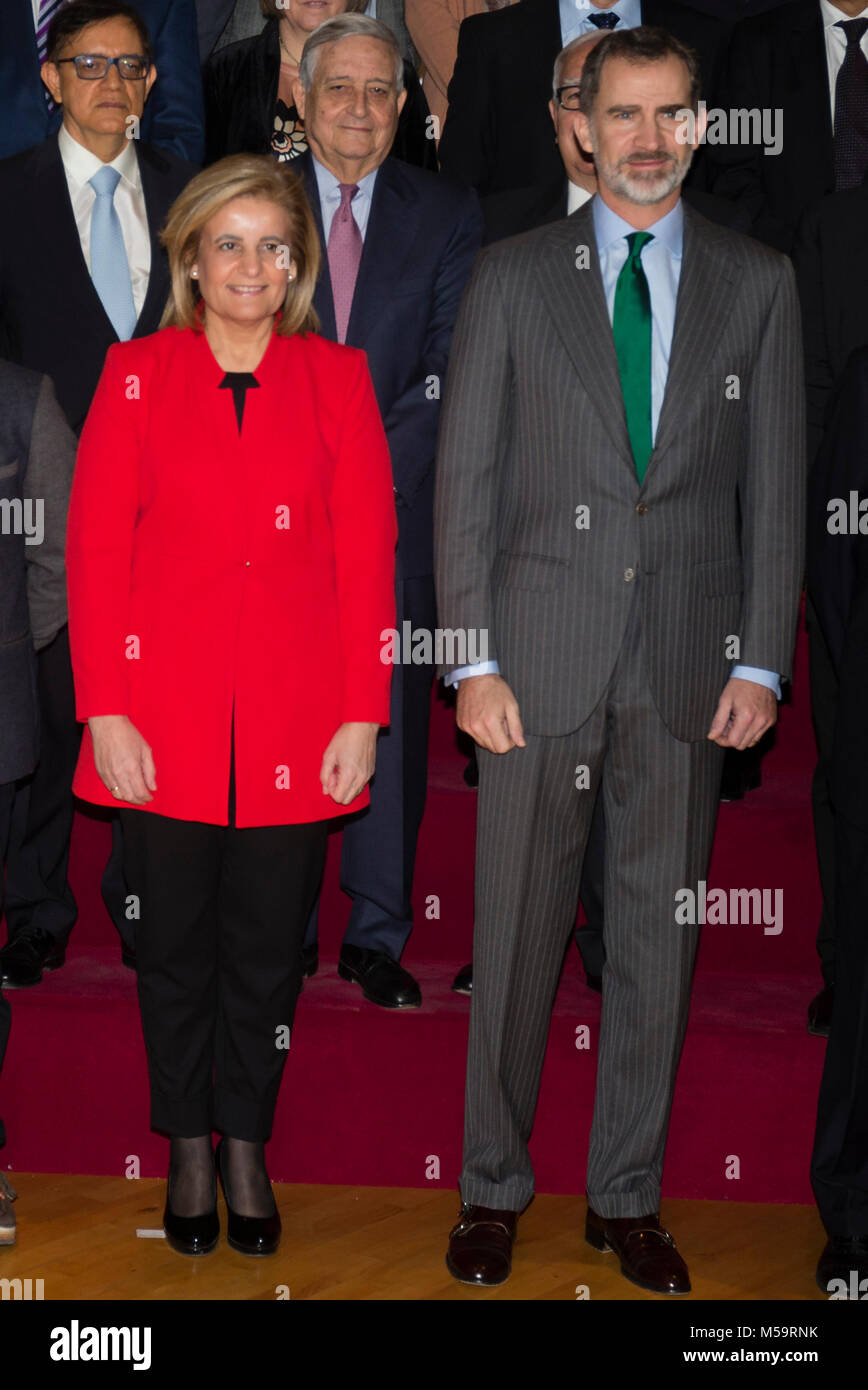 Madrid, Spain. 21st Feb, 2018. Spanish King Felipe VI and Minister ...