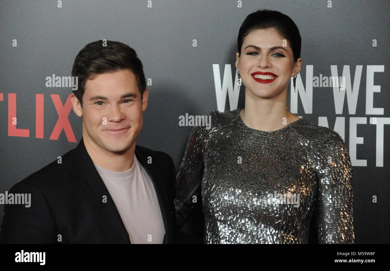 Los Angeles, CA, USA. 20th Feb, 2018. Adam Devine, Alexandra Daddario ...