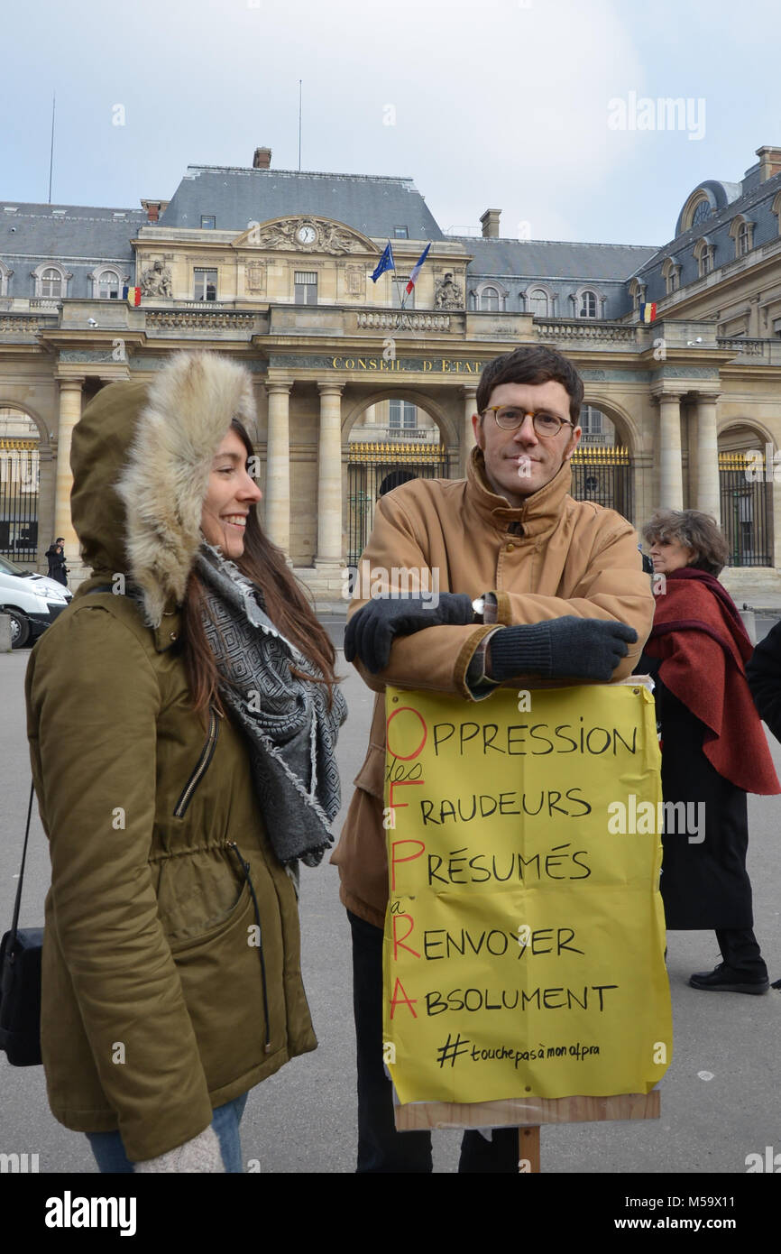 Paris France Place du Palais-Royal demonstration against law 'Asylum ...