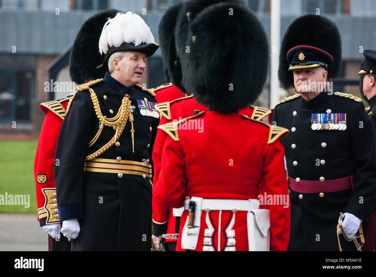 Windsor, UK. 21st February, 2018. Major General Ben Bathurst (l), Major ...