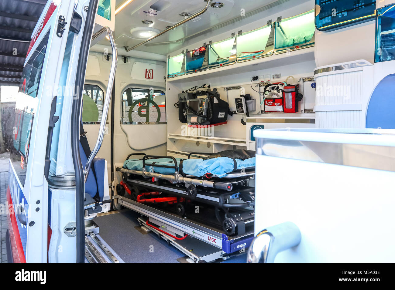 Gdynia, Poland. 21st February, 2017. New Mercedes Sprinter ambulance ...