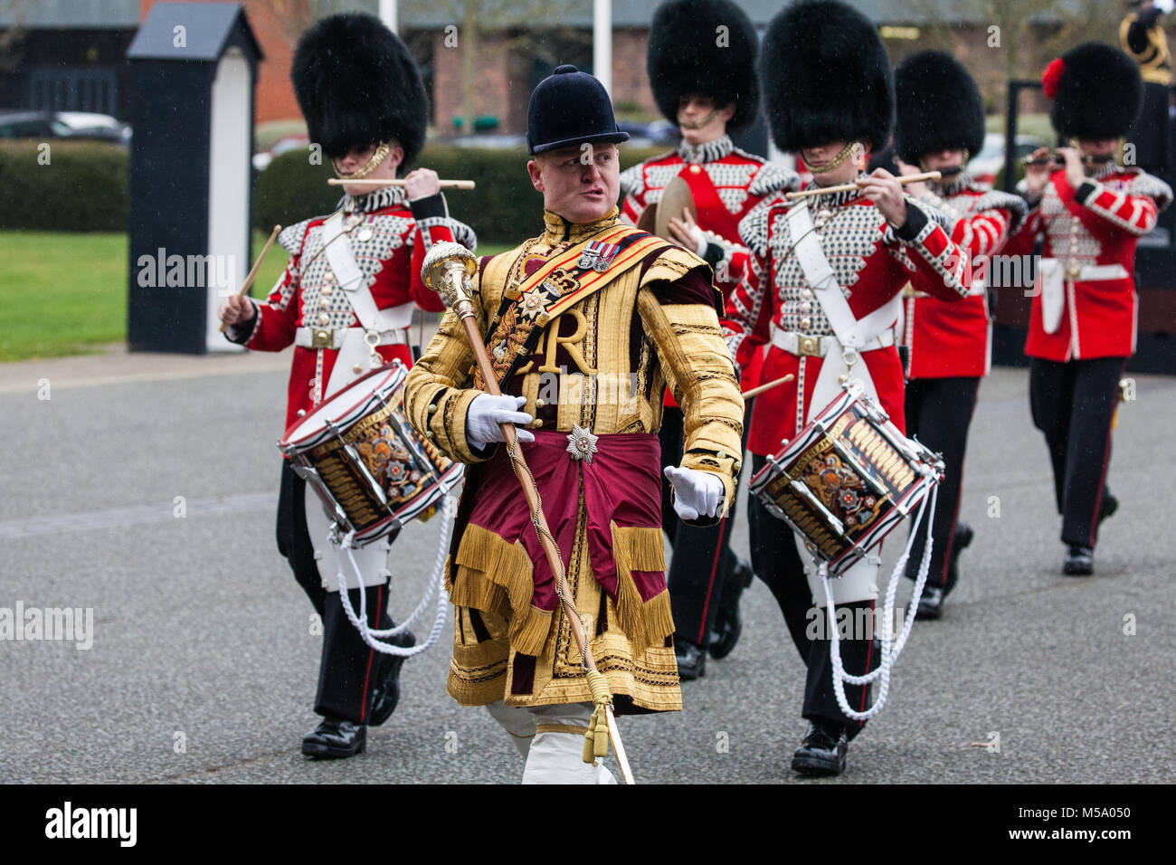 Inspection of the band of the welsh guards hi-res stock photography and ...