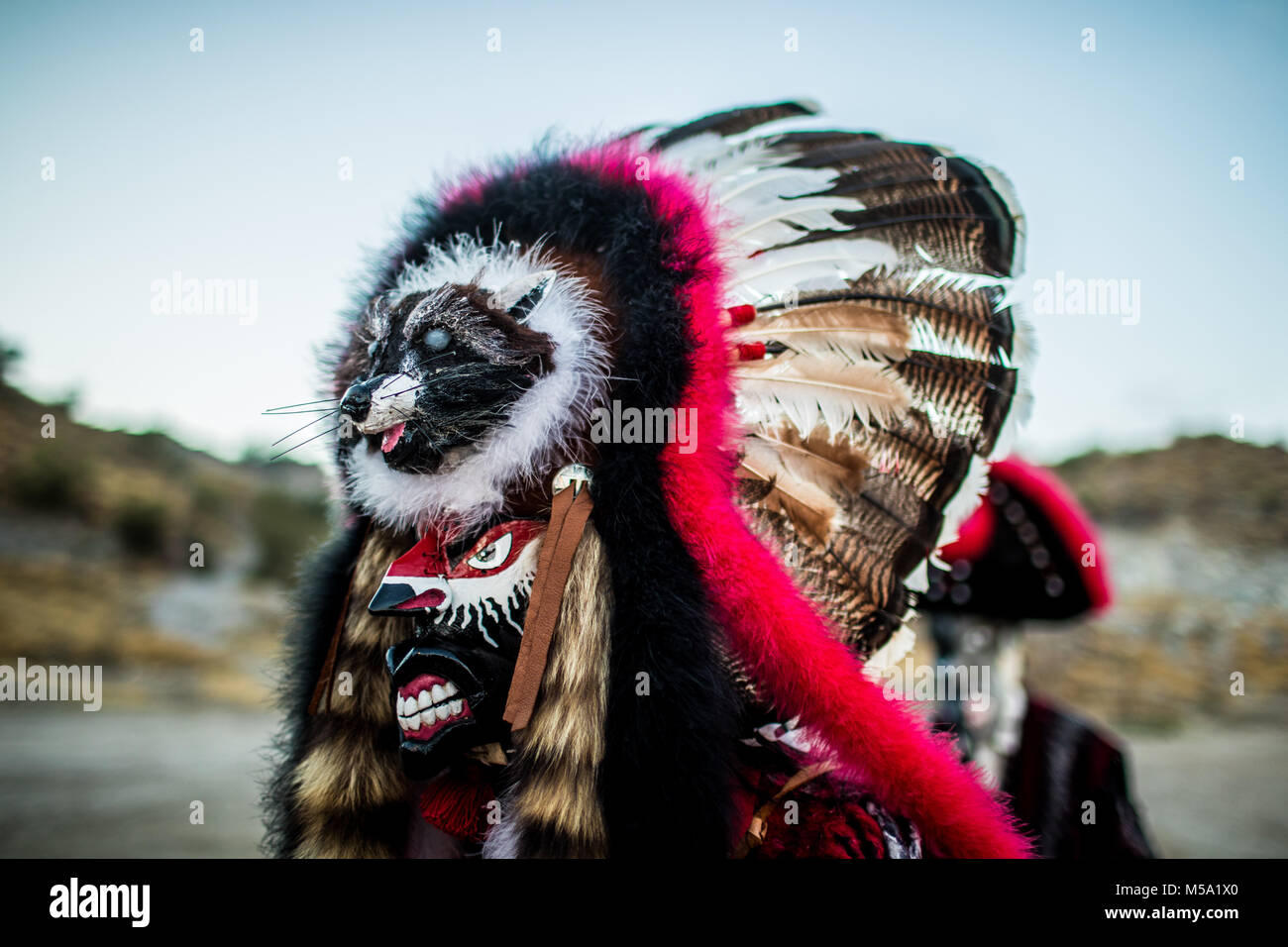 The Pharisees of the Yaqui tribe perform a ritual with masks of strange ...